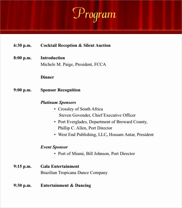 Concert Program Template Free
