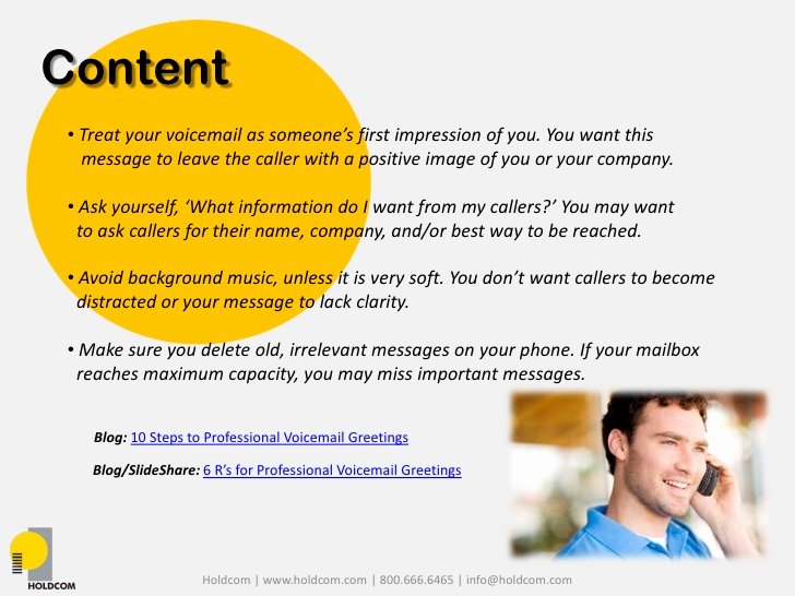 Personal Voicemail Messages Examples